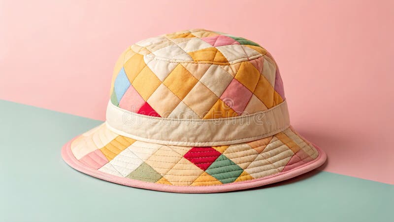 Quilted Patchwork Hat Stock Illustrations – 4 Quilted Patchwork Hat ...