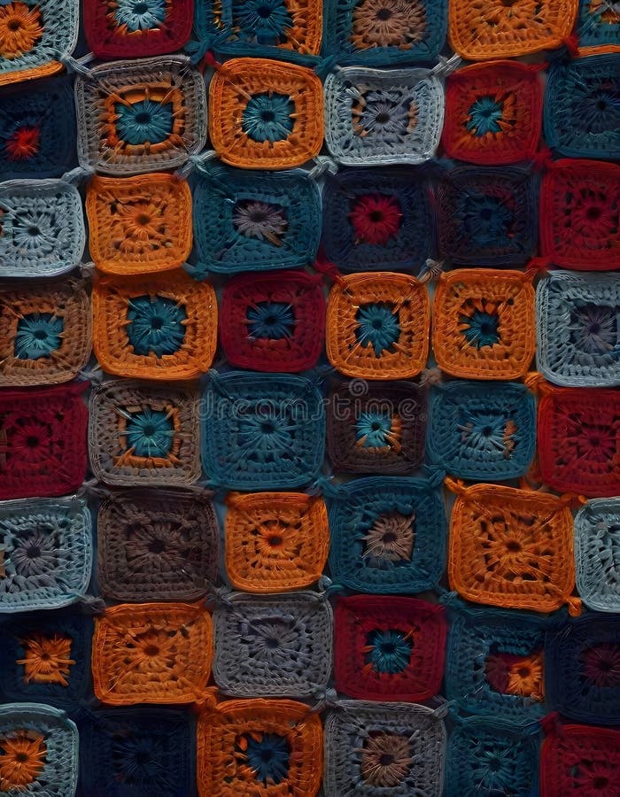 Quilted Pattern Textile Design with Unique Patterns in Each Block ...