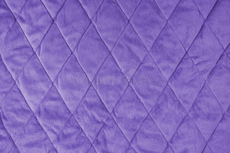 Quilted Purple Velours Fabric Background, Wrinkled Soft Blanket Surface ...