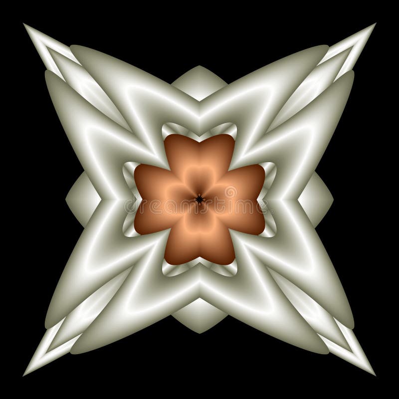 Quilted Satin Floral Star Flourish Picture. Image: 5999213