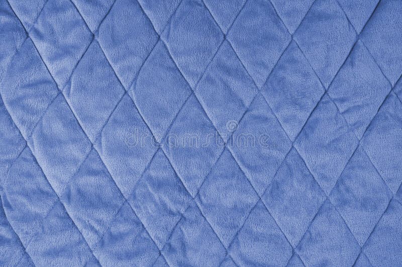 Quilted Blue Velours Fabric Background, Wrinkled Soft Blanket Surface ...