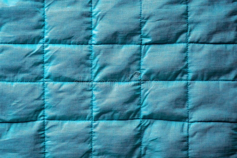 Quilted Velours Fabric Background. Turquoise Texture Blanket or Puffer ...