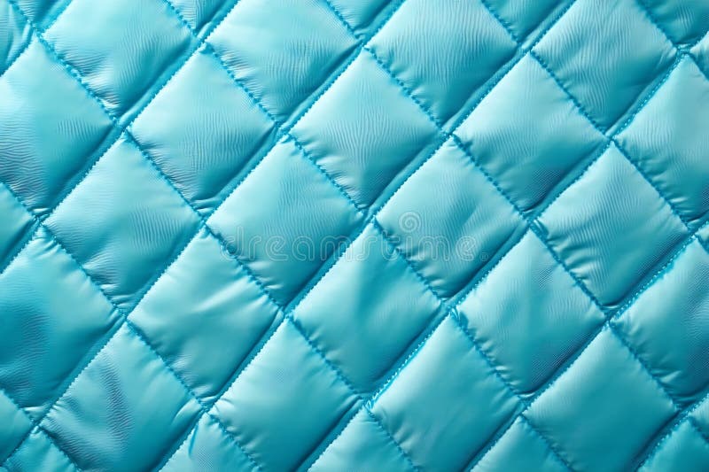 Quilted Velours Fabric Background. Turquoise Texture Blanket or Puffer ...