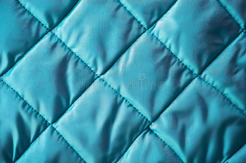 Quilted Velours Fabric Background. Turquoise Texture Blanket or Puffer ...