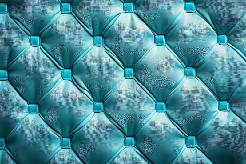 Quilted Velours Fabric Background. Turquoise Texture Blanket or Puffer ...