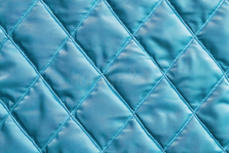 Quilted Velours Fabric Background. Turquoise Texture Blanket or Puffer ...