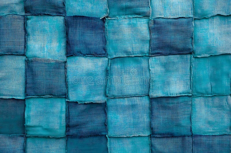 Quilted Velours Fabric Background. Turquoise Texture Blanket or Puffer ...
