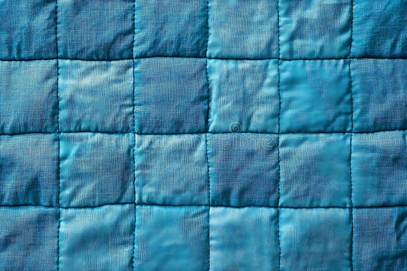 Quilted Velours Fabric Background. Turquoise Texture Blanket or Puffer ...