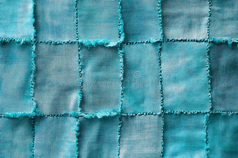Quilted Velours Fabric Background. Turquoise Texture Blanket or Puffer ...
