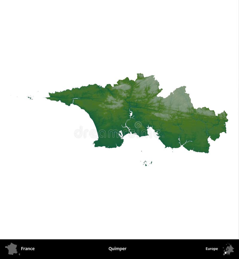 Quimper, France, Isolated on White. Physical Stock Illustration ...