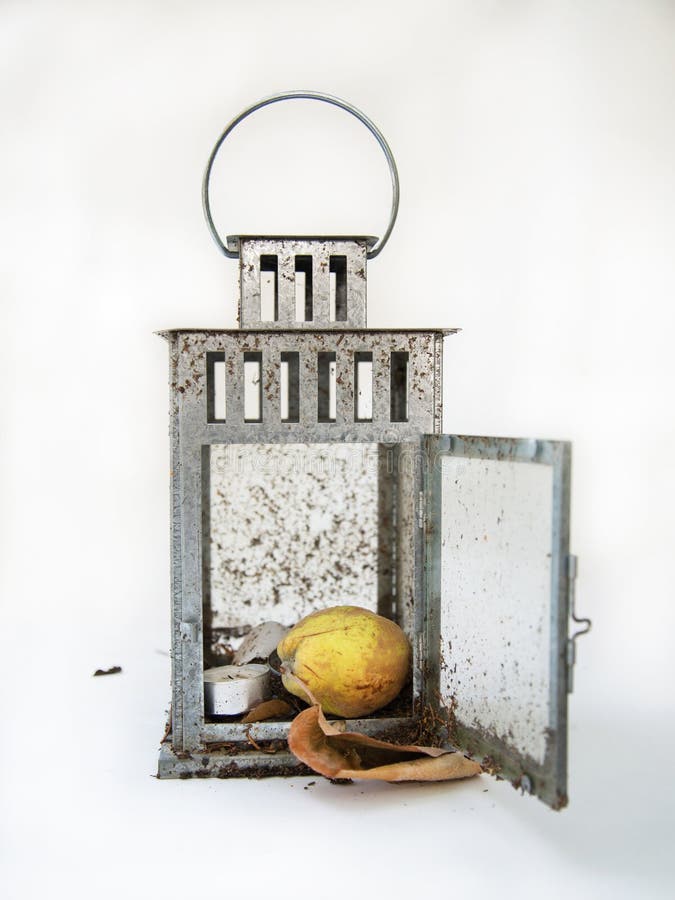 Quince Inside and Outside a Candle Stock Photo - Image of marron ...