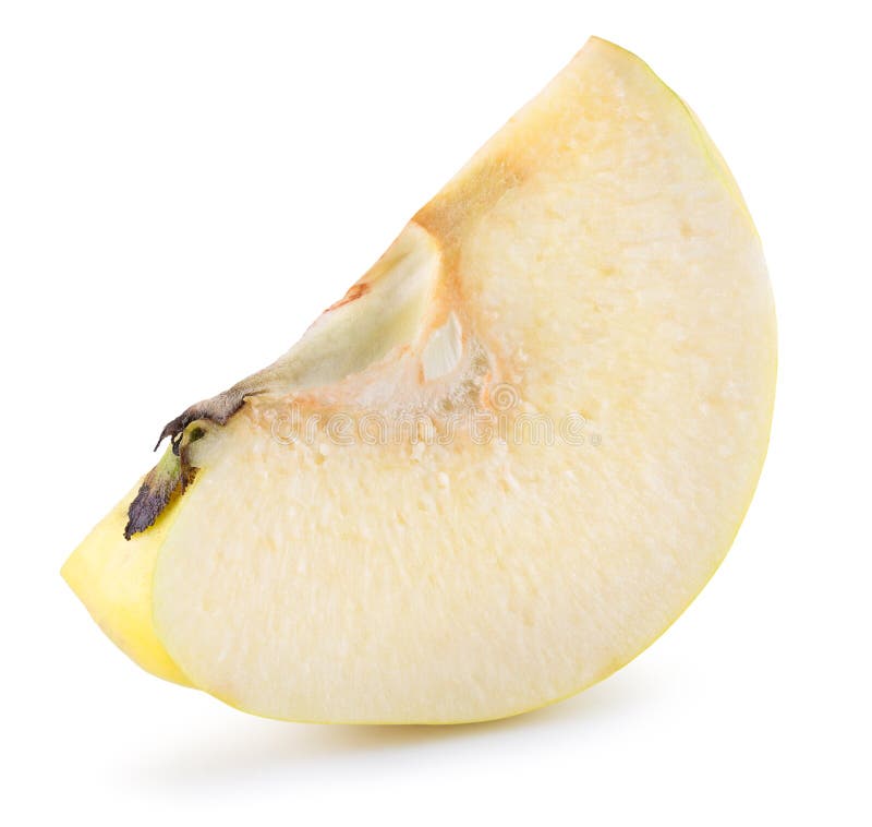 Quince Slice Isolated on the White Background Stock Image - Image of ...
