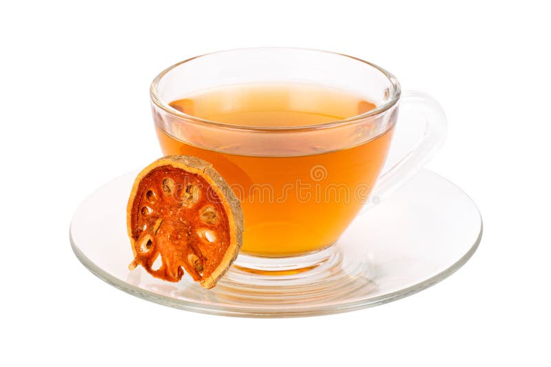 Glass Cup of Bael Fruit Juice, Cup of Quince Tea Stock Image - Image of ...