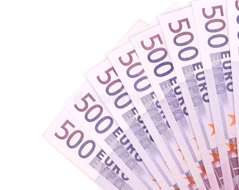 Quinientos Notas Euro Alineadas Foto de archivo - Imagen de cinco ...
