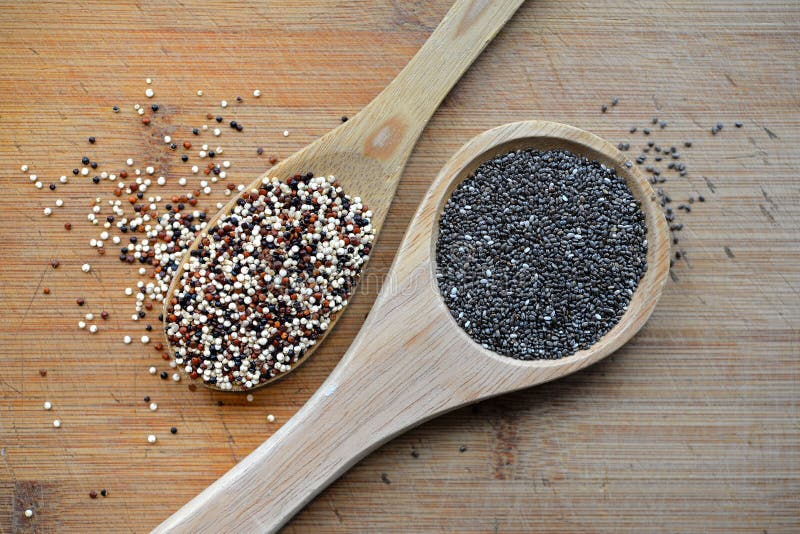 Quinoa and Chia stock image. Image of trees, glows, seed - 91531081