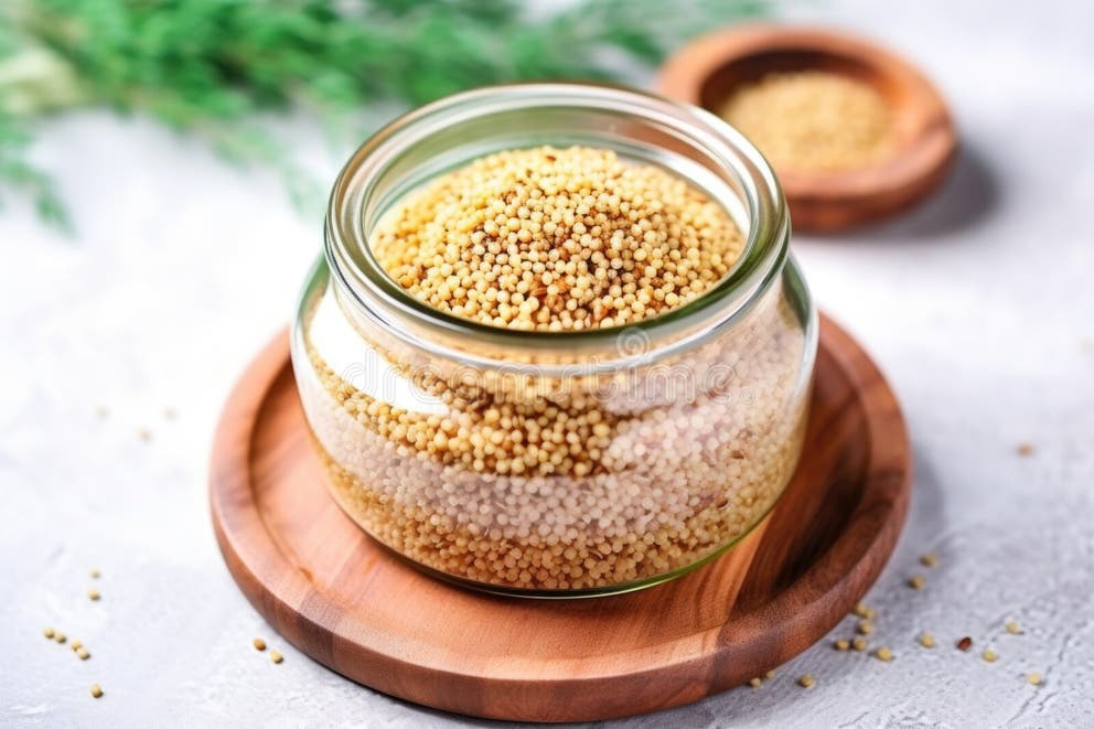 Quinoa in a Glass Jar with a Lid Stock Photo - Image of food, organic ...