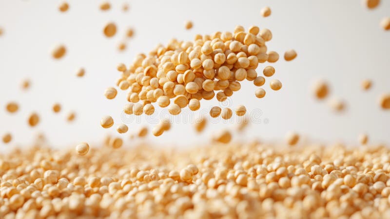 Quinoa Groats are Suspended Air Bright Backdrop Highlighting Their ...