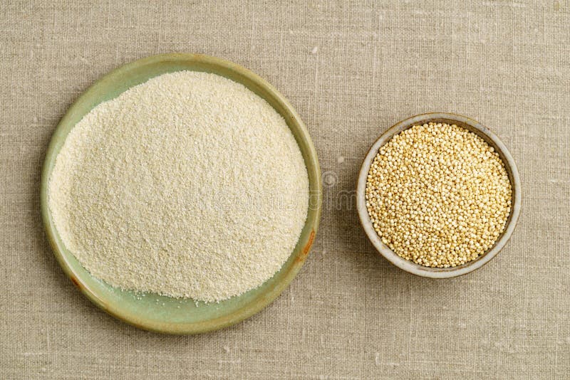 Quinoa and quinoa flour stock photo. Image of close, overhead - 59522208