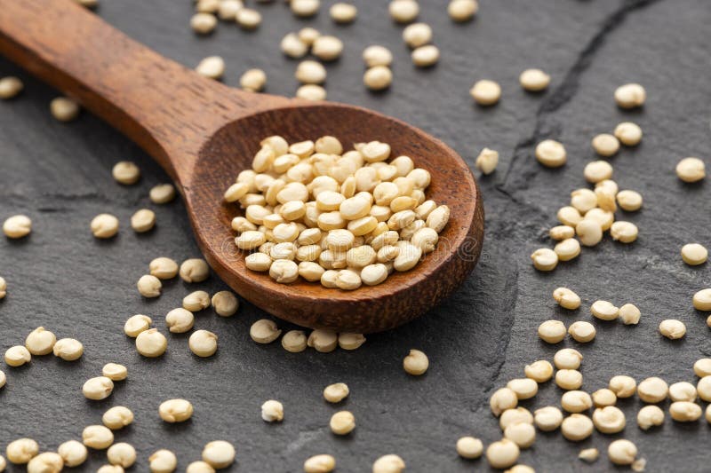 Quinoa Seeds in the Spoon - Chenopodium Quinoa Stock Image - Image of ...