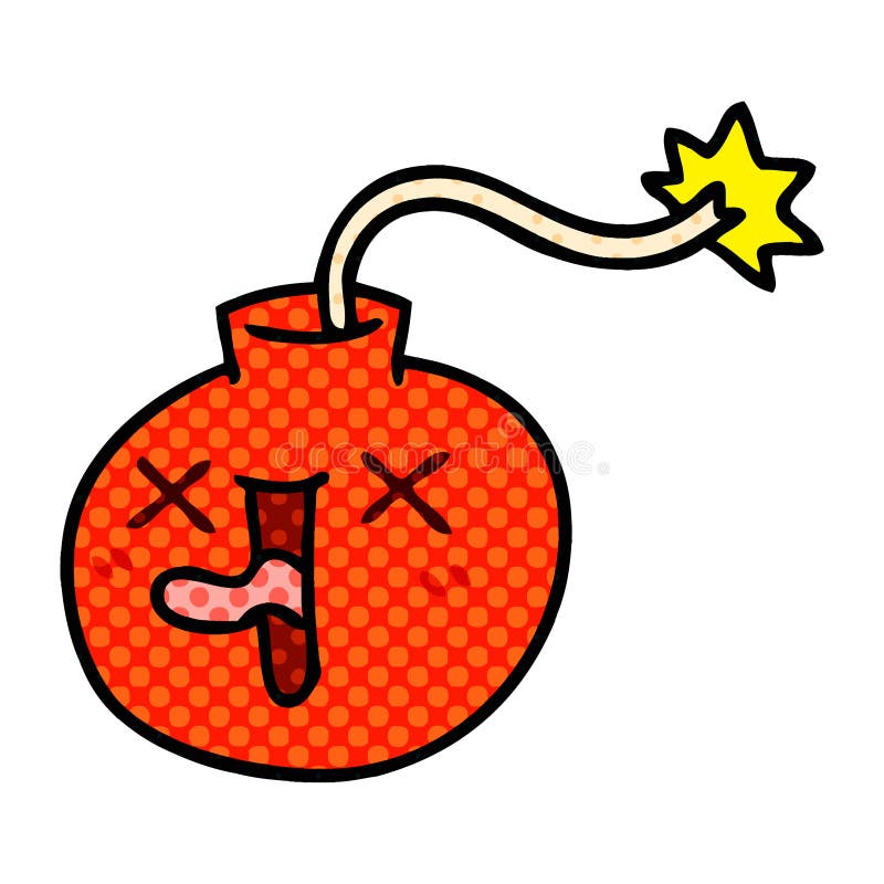 Quirky Comic Book Style Cartoon Bomb Stock Vector - Illustration of ...