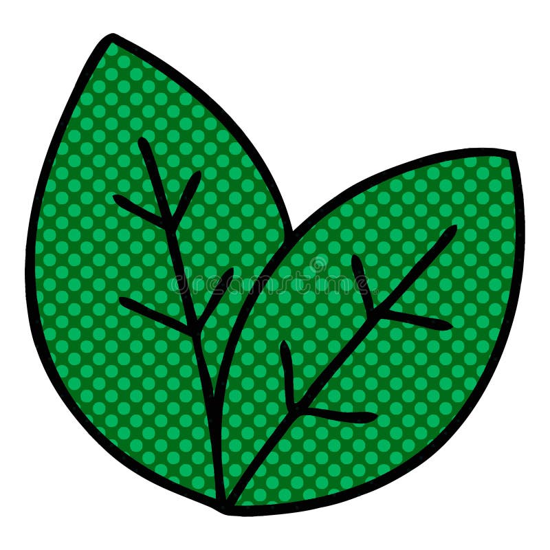 Quirky Comic Book Style Cartoon Leaves Stock Vector - Illustration of ...