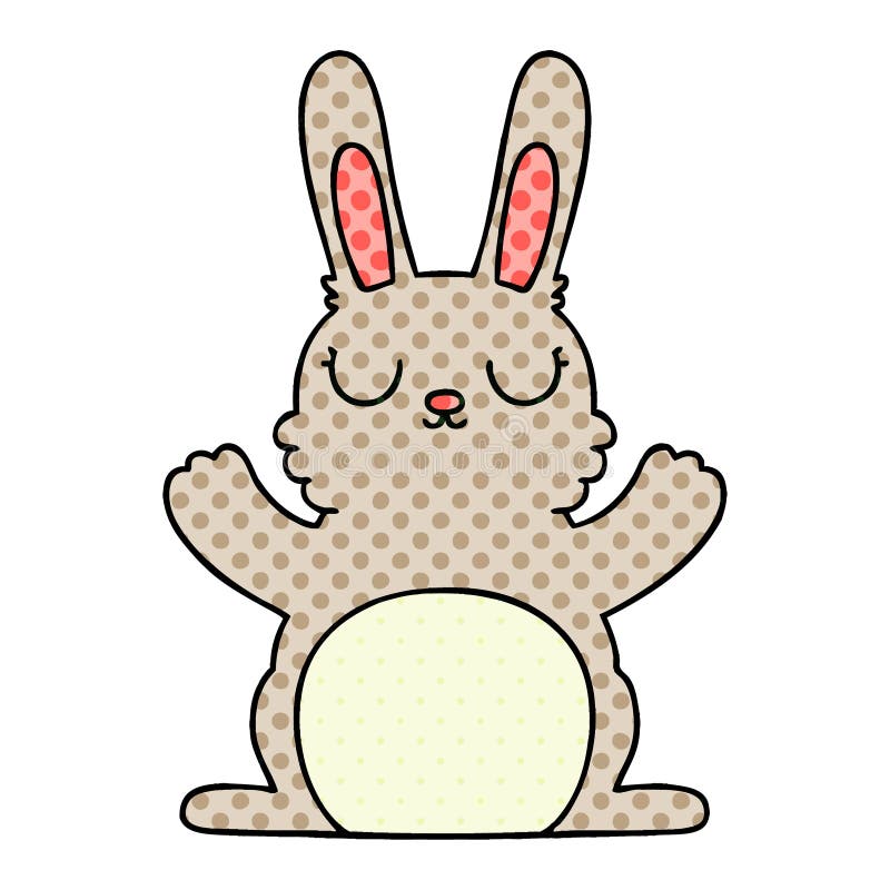 Quirky Comic Book Style Cartoon Rabbit Stock Vector - Illustration of ...