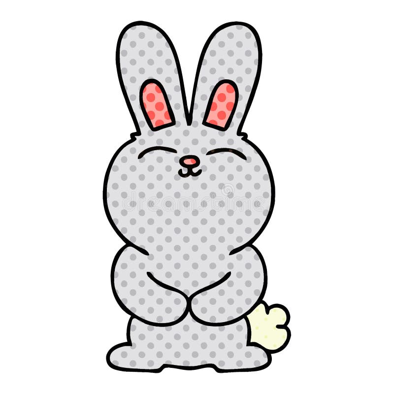 Quirky Comic Book Style Cartoon Rabbit Stock Vector - Illustration of ...
