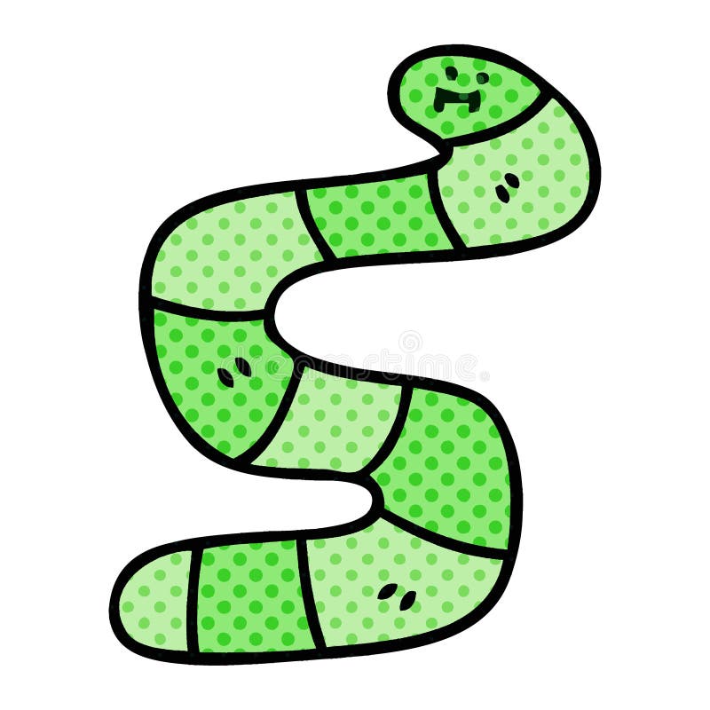 Quirky Comic Book Style Cartoon Snake Stock Vector - Illustration of ...