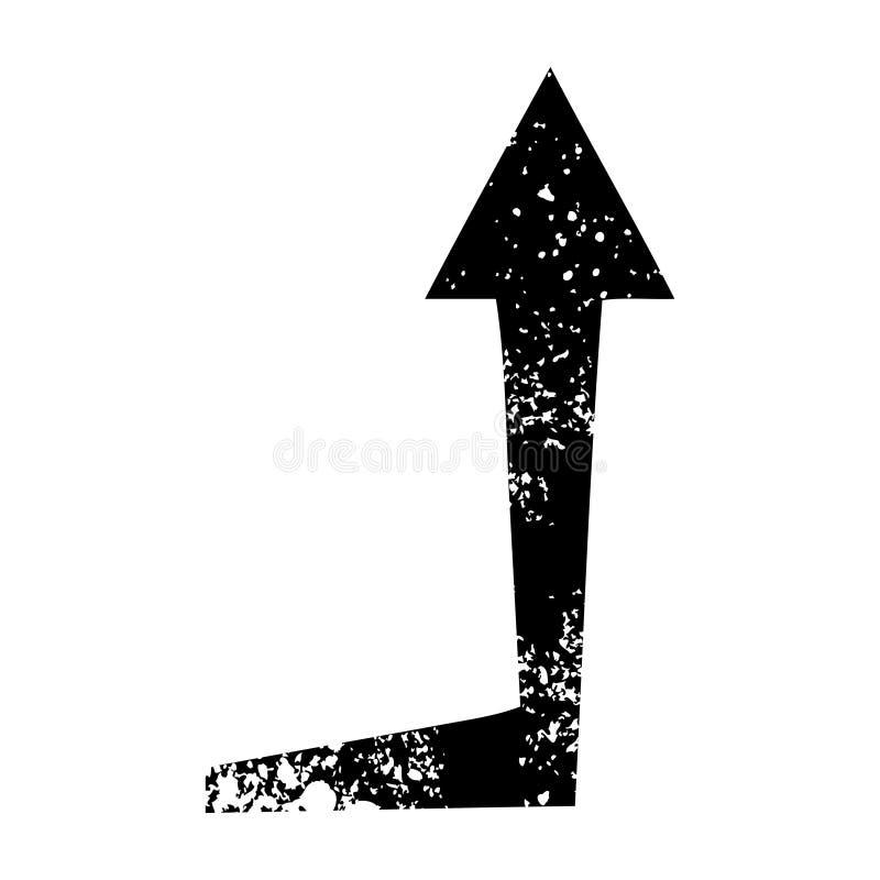 Quirky Distressed Symbol Arrow Stock Vector - Illustration of cartoon ...