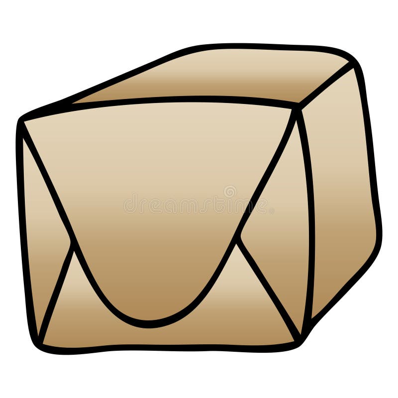 Quirky Gradient Shaded Cartoon Brown Parcel Stock Vector - Illustration ...