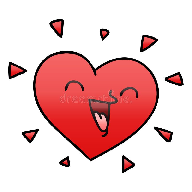 Happy Heart Medical Medicine Health Cute Cartoon Character Doodle ...