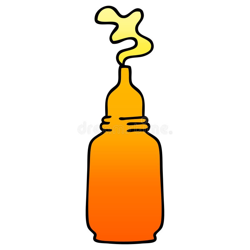 Mustard Bottle Condiment Cute Cartoon Character Doodle Drawing ...