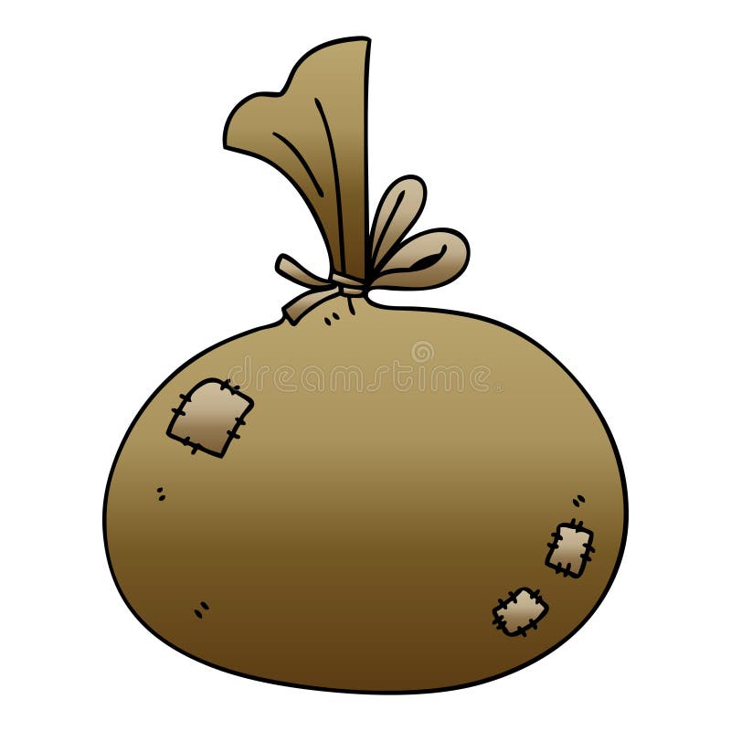 Sack Bag Object Cute Cartoon Character Doodle Drawing Illustration Art ...