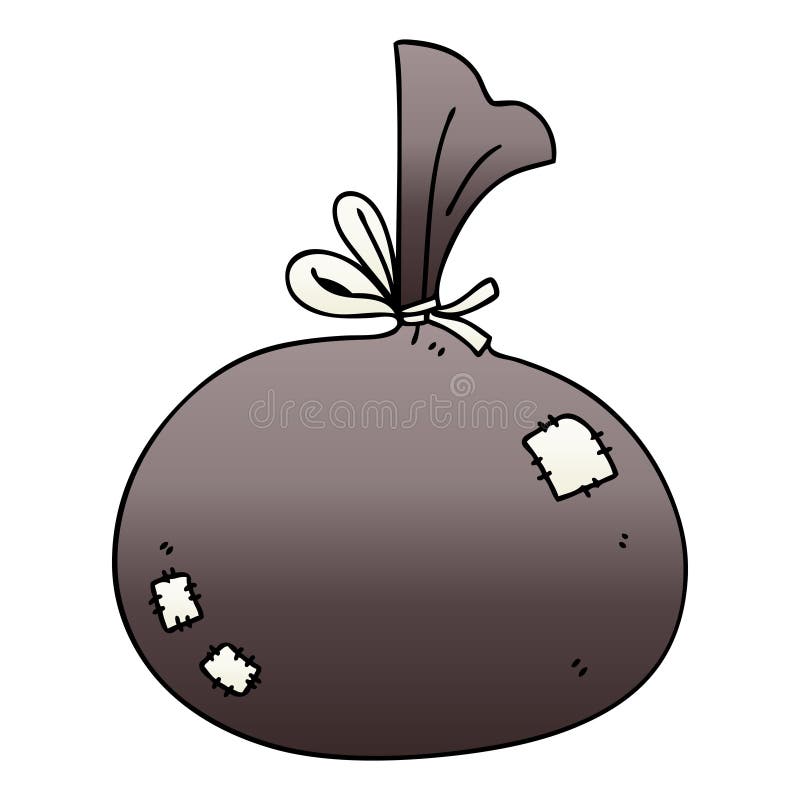 Sack Bag Object Cute Cartoon Character Doodle Drawing Illustration Art ...