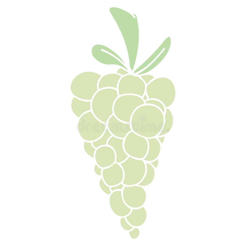Quirky Hand Drawn Cartoon Bunch of Grapes Stock Vector - Illustration ...