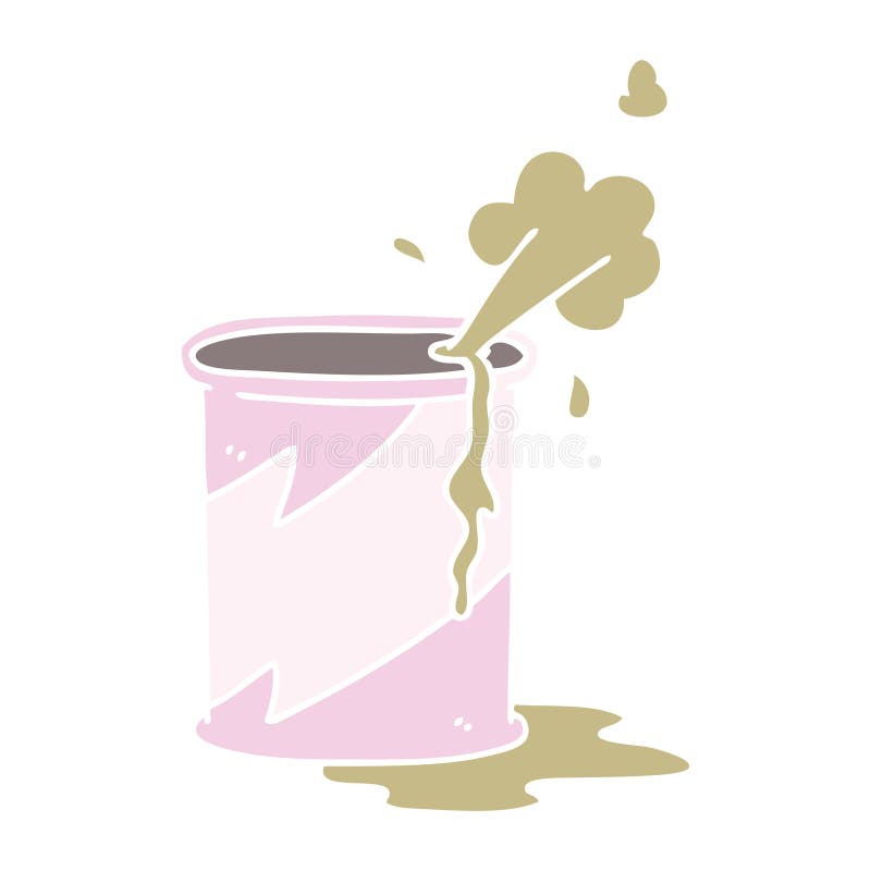 Quirky Hand Drawn Cartoon Exploding Soda Can Stock Vector ...