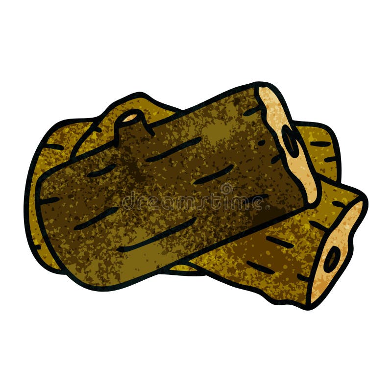 Quirky Hand Drawn Cartoon Log Stock Vector - Illustration of doodle ...