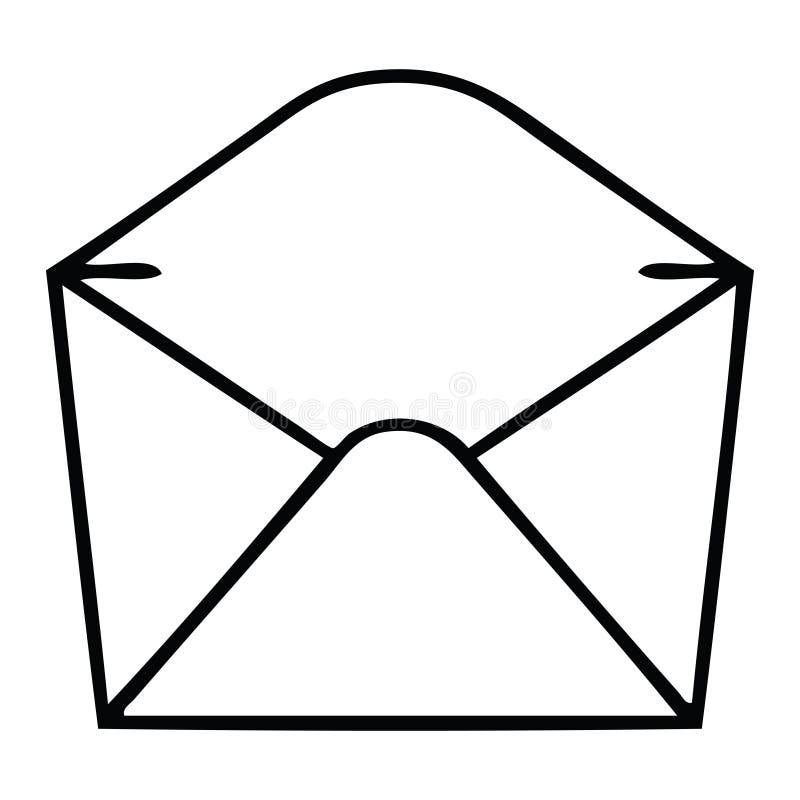 Drawing Envelope Line Note Stock Illustrations – 332 Drawing Envelope ...