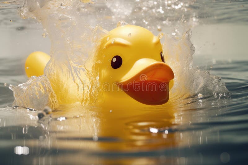 Quirky Rubber Water Duck. Generate Ai Stock Image - Image of collection ...