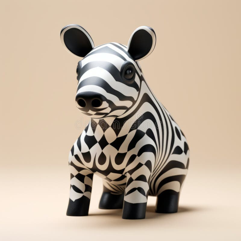 Quirky Zebra Sculpture 3d Model Rendering with Naive Style Stock ... Quirky Zebra Sculpture 3d Model Rendering with Naive Style Stock ...