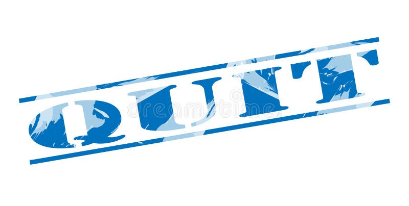 Quit blue stamp stock illustration. Illustration of watermark - 97574623