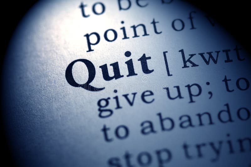 Quit stock photo. Image of quit, definition, word, page - 178234512