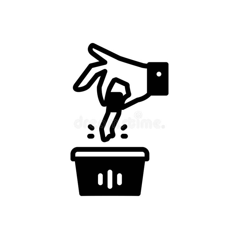 Black Solid Icon for Quit, Leave and Discard Stock Illustration ...