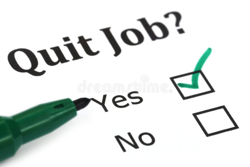 Quit job check mark stock photo. Image of business, unemployment - 39727680