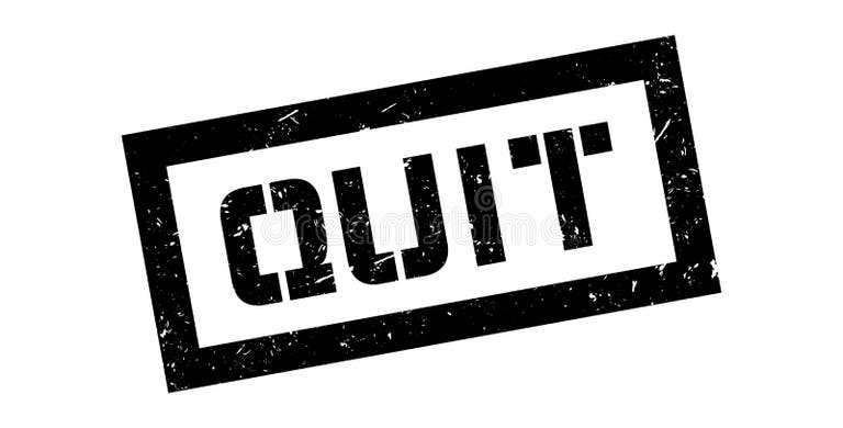 Quit rubber stamp stock illustration. Illustration of health - 83142463