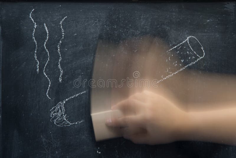 Quit smoking on blackboard stock image. Image of communication - 51635571