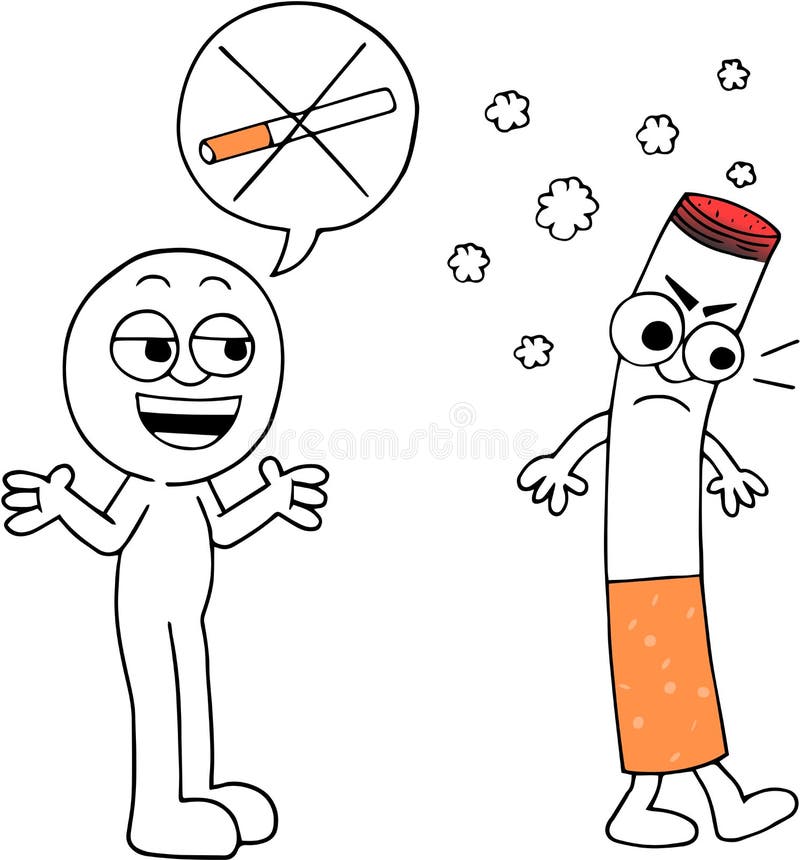 Quit Smoking stock illustration. Illustration of happy - 40965575