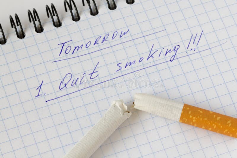 Promise the quit smoking stock image. Image of change - 43954711