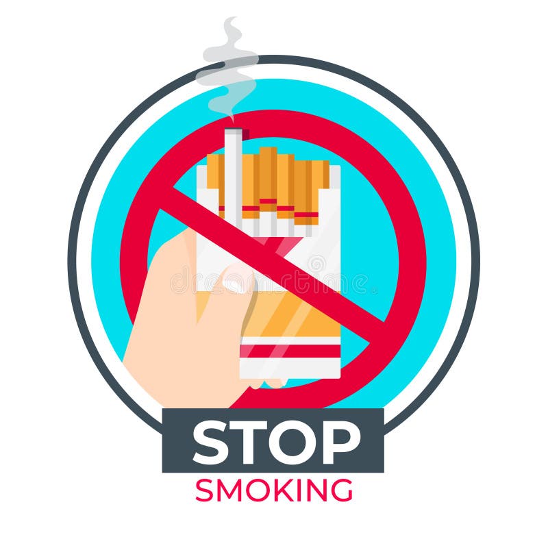 Quit Smoking Pack of Cigarettes Template Vector Illustration Stock ...