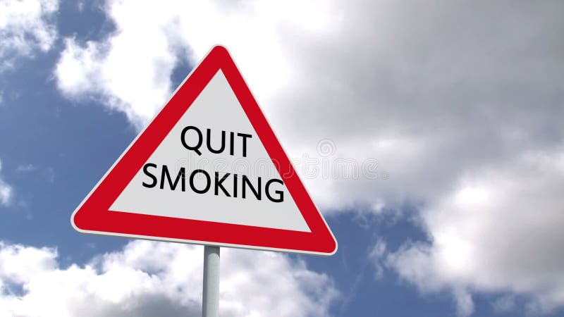 Quit Smoking Sign Against Blue Sky Stock Video - Video of clouds, quit ...